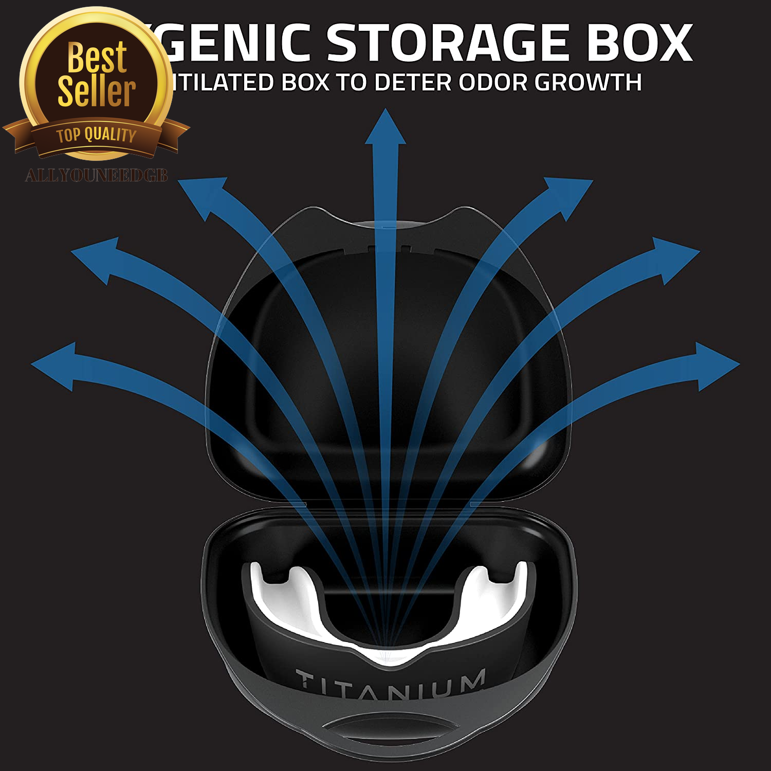 Titanium Mouth Guard Sports Premium Slim Fit with Case Gum Shield Jaw ...