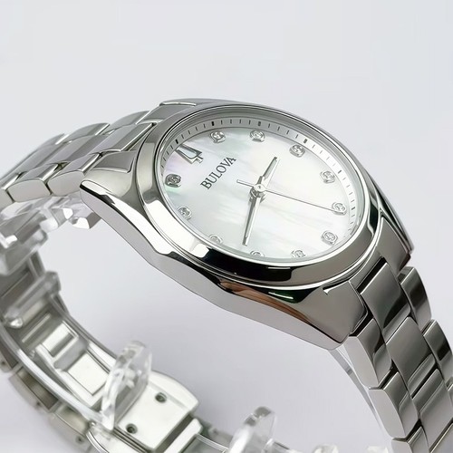Bulova Surveyor 96P228 Women's Quartz Watch Mother of Pearl Dial 31mm ...