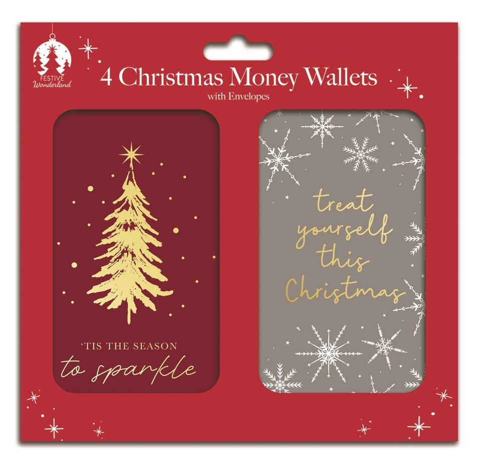 Christmas Money Wallets Gift Voucher Cards & Envelopes Assorted Design ...