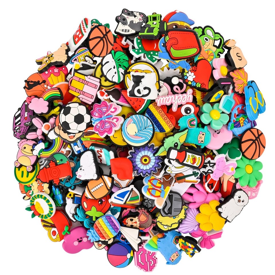 Shoe Charms Premium lot 30 PCS different decoration croc 100 random PVC ...