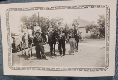 vintage photo cowgirls on horseback, rodeo, original, 1940s? Claremont ...