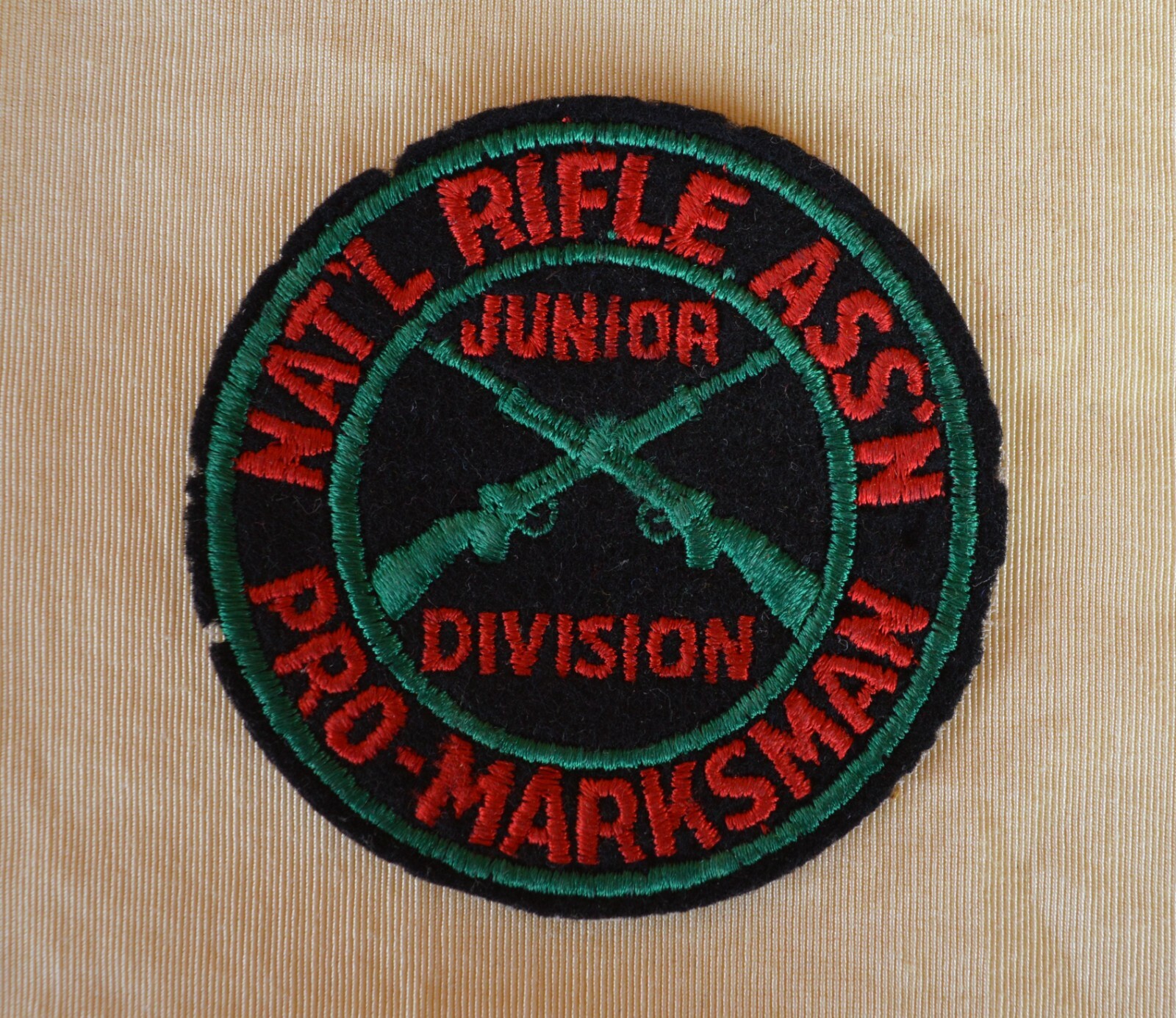 VTG Round NRA Pro-Marksman Junior Division Patch Red Green Black ...