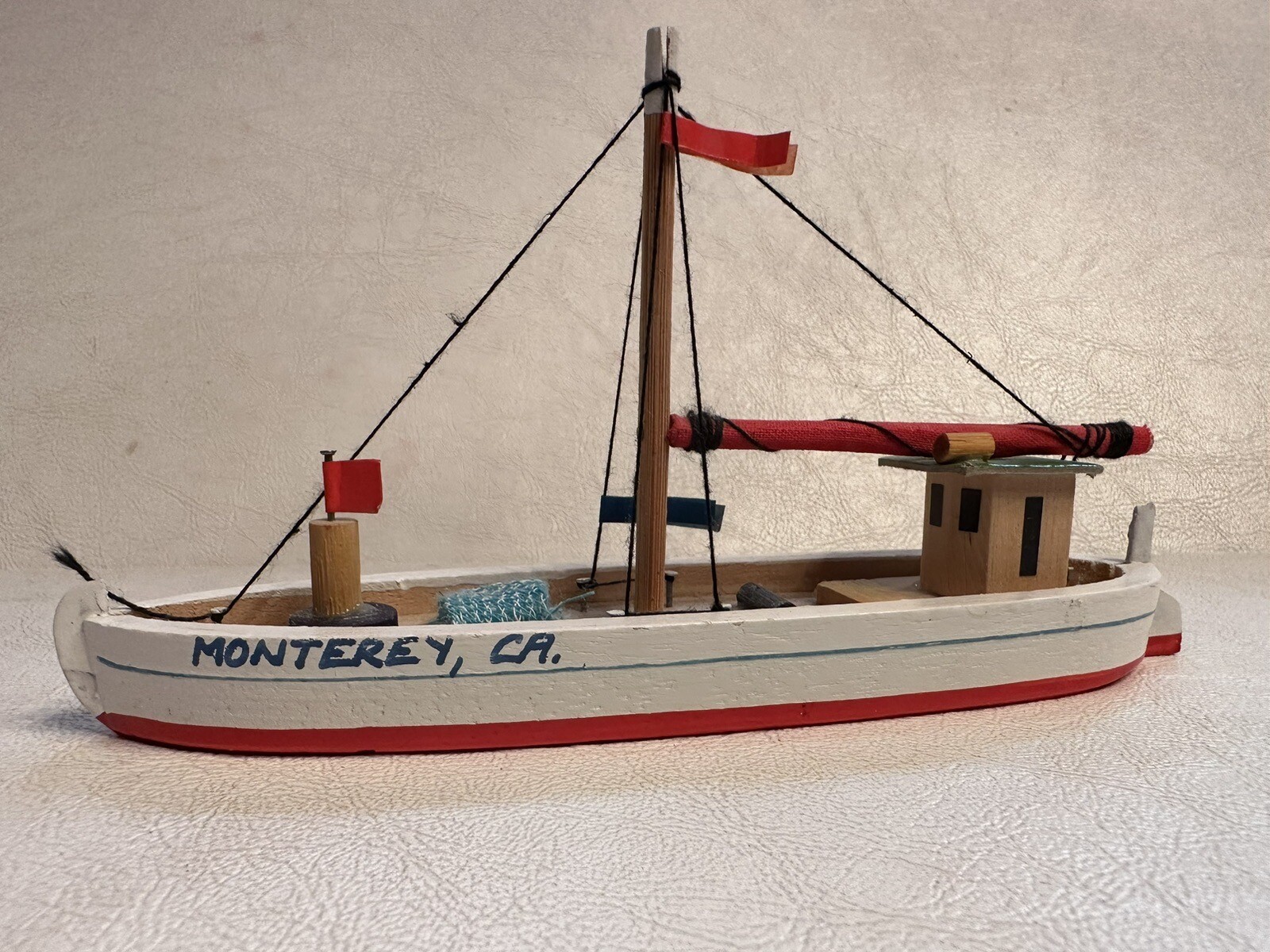 4 Vintage Rare Wood Sail Boats with CA Cities Painted on Side (See ...