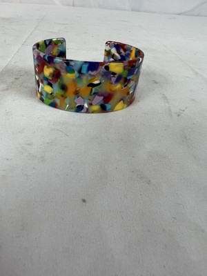 Clown Barf Acrylic Bangle Bracelet .. Punk , Juggalo , Emo or Whoever ...