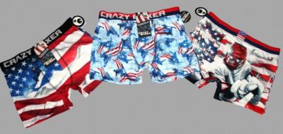CRAZY BOXER 'MERICA Football*NY*Snowboard* Etc Boxer Briefs 5 Designs U ...