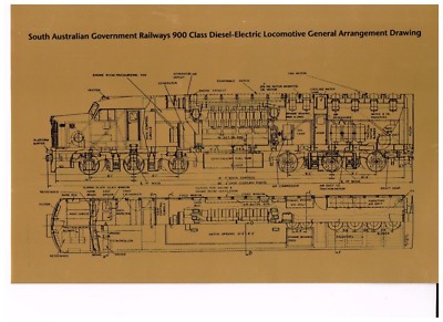 SAR 900 CLASS GENERAL ARRANGEMENT DRAWING ON A4 BONZED ALUMINIUM SHEET ...