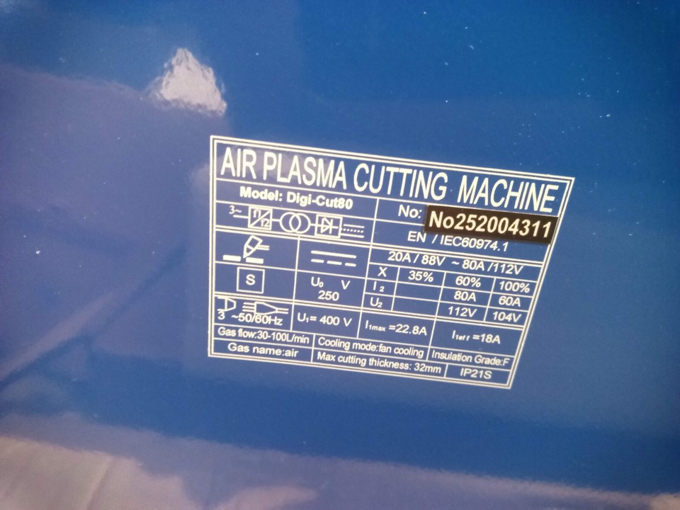 Ipotools Cut-80 Plasma Cutter IGBT HF 230V Output Current PLASMA 10-80A ...