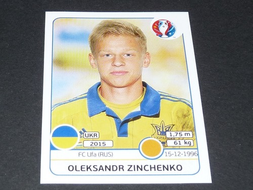 ZINCHENKO OUFA UKRAINE YKPAÏHA EXTRA STICKER PANINI FOOTBALL UEFA EURO ...