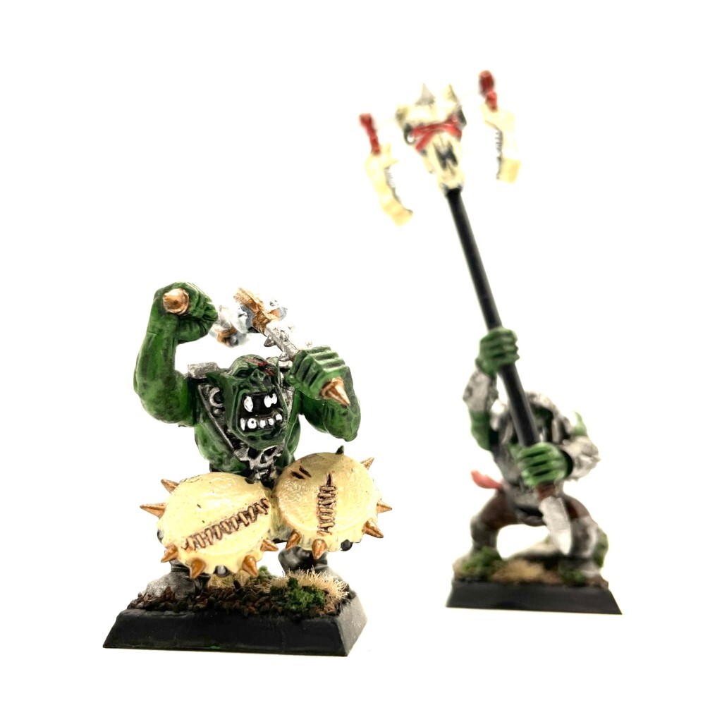 Warhammer Orc Boyz Orc Boyz With Two Hand Weapons. Painted By