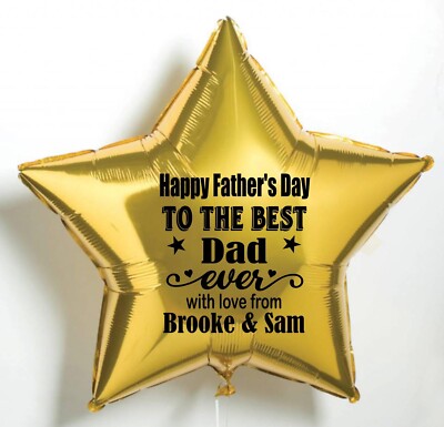 Fathers Day Balloon personalised foil Daddy Dad Grandad ( BALLOON ...