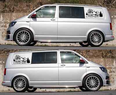 VW Transporter Graphics Rear Side Camper Van Decals Mountains | eBay
