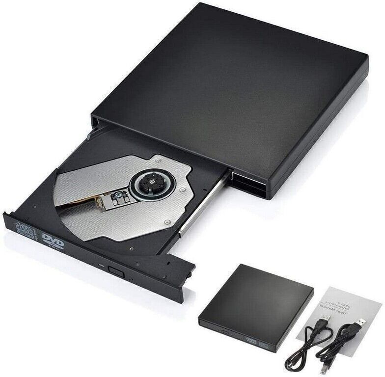 USB External DVD CD Hard Disc Burner Player Reader Optical Drive for PC ...