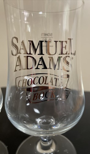 6 Samuel Adams Chocolate Boch Footed Beer Pint Glasses | eBay