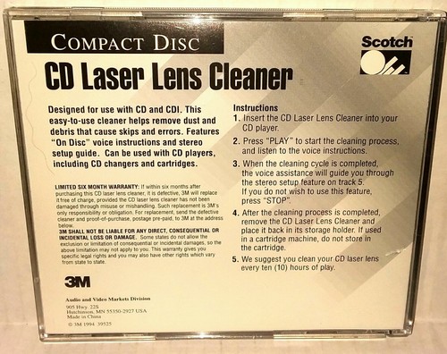 Scotch 3M Vintage CD Laser Lens Cleaner CD 1994 MPN 39525 | eBay