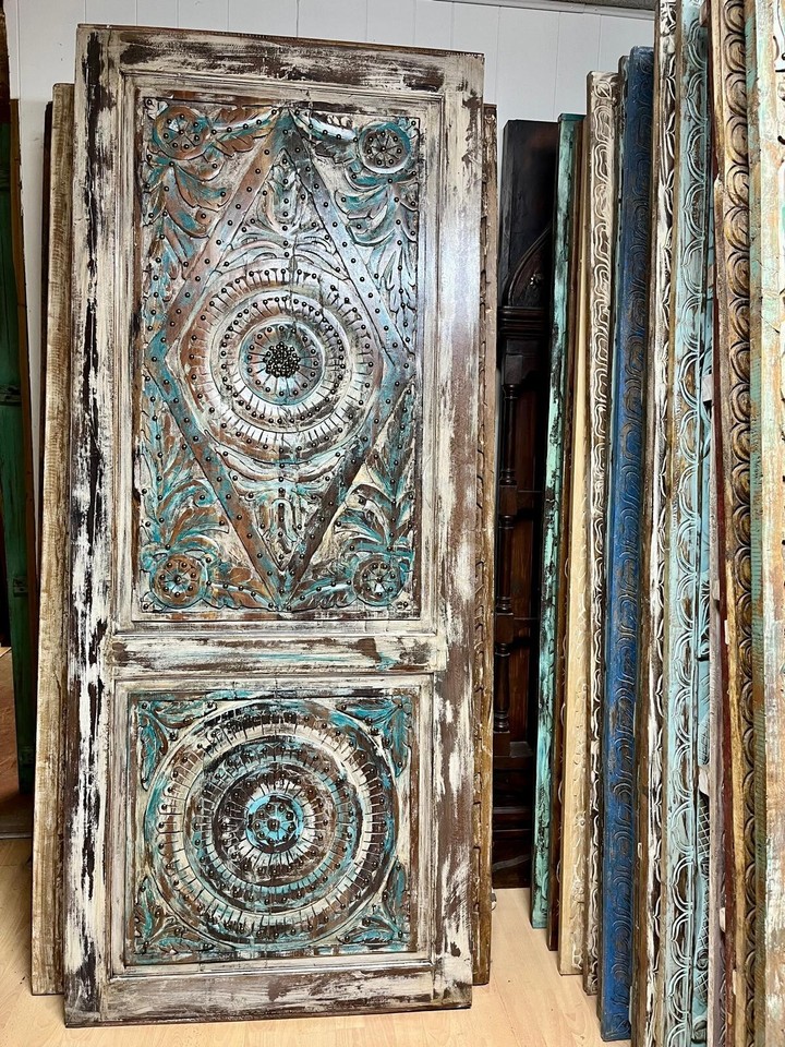 Vintage Barn Door Harmony Chakra Carved Reclaimed Door Boho Barn Door ...