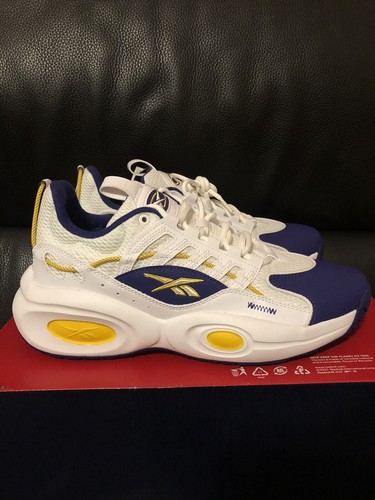 Reebok Iverson Solution Mid Basketball Sneakers Shoes 9 Lakers Question ...