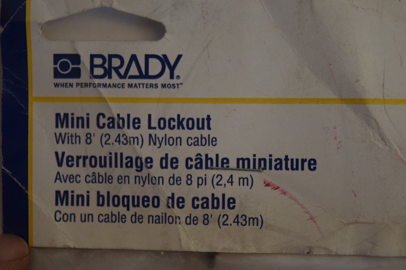 BRADY 51442 Retractable Cable Lockout, 8 ft L, 6 Locks Max | eBay