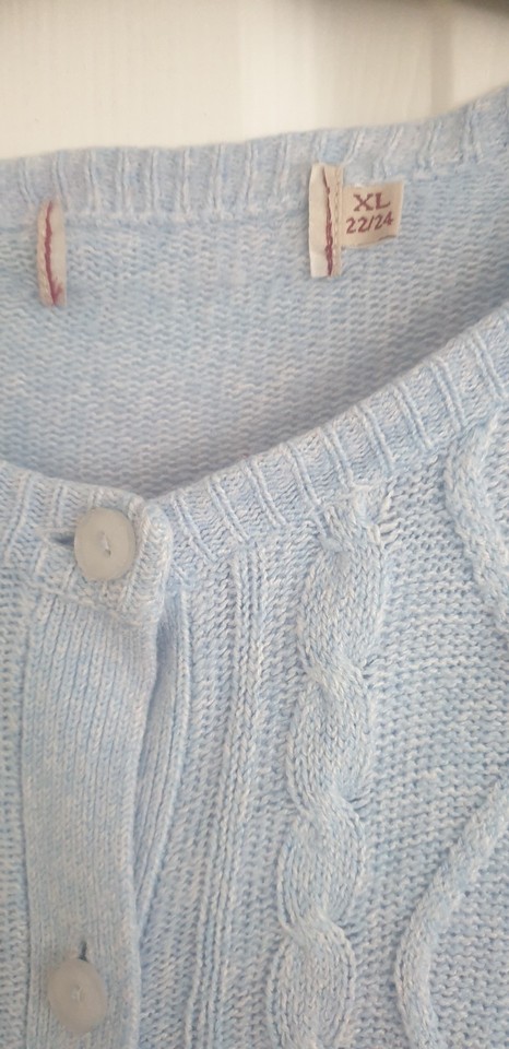 ewm light blue button up cardigan size xl 22-24 | eBay UK
