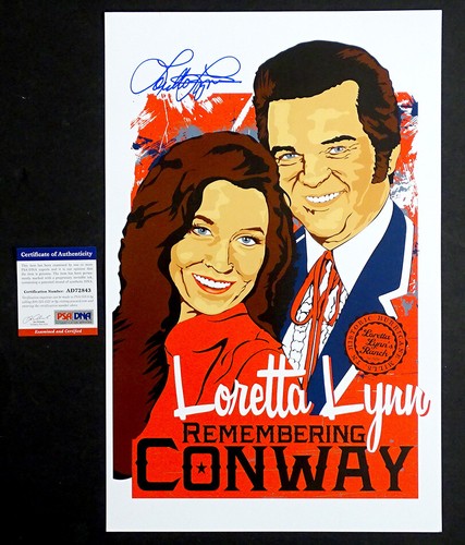 LORETTA LYNN Concert Poster SIGNED AUTOGRAPH Conway Twitty with PSA/DNA ...