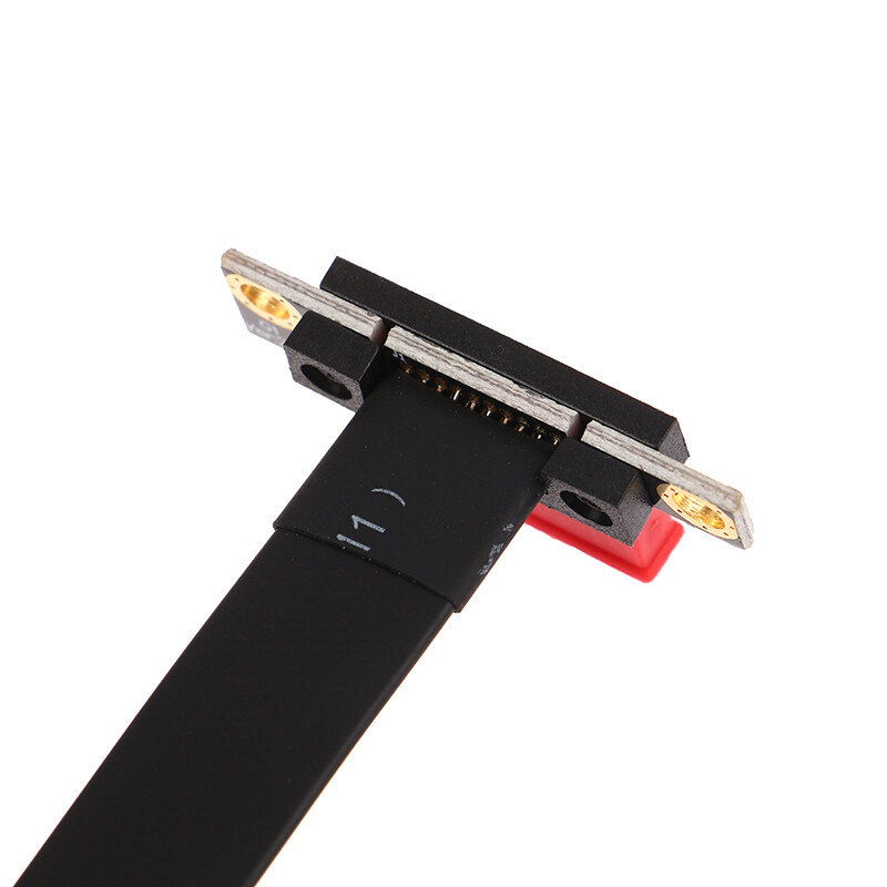 PCIE X1 Riser Cable Dual 90 Degree Right Angle Extension Ribbon ...