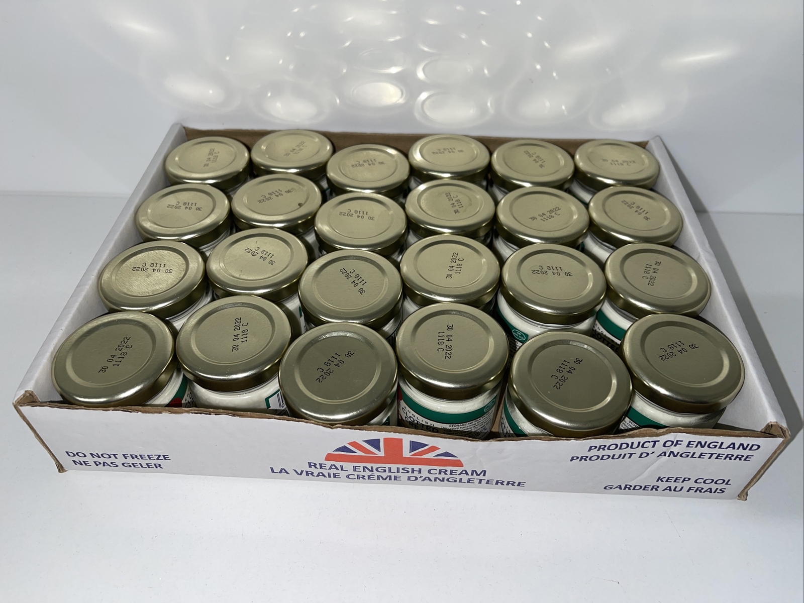 English Clotted Cream 24 X 28g Mini Jars Devon Cream Company Long Date ...
