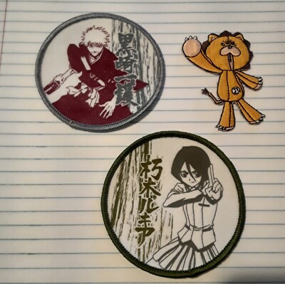 Bleach Anime Patches Lot 3 Ichigo Riruka 3" And Kon 2.5" | eBay