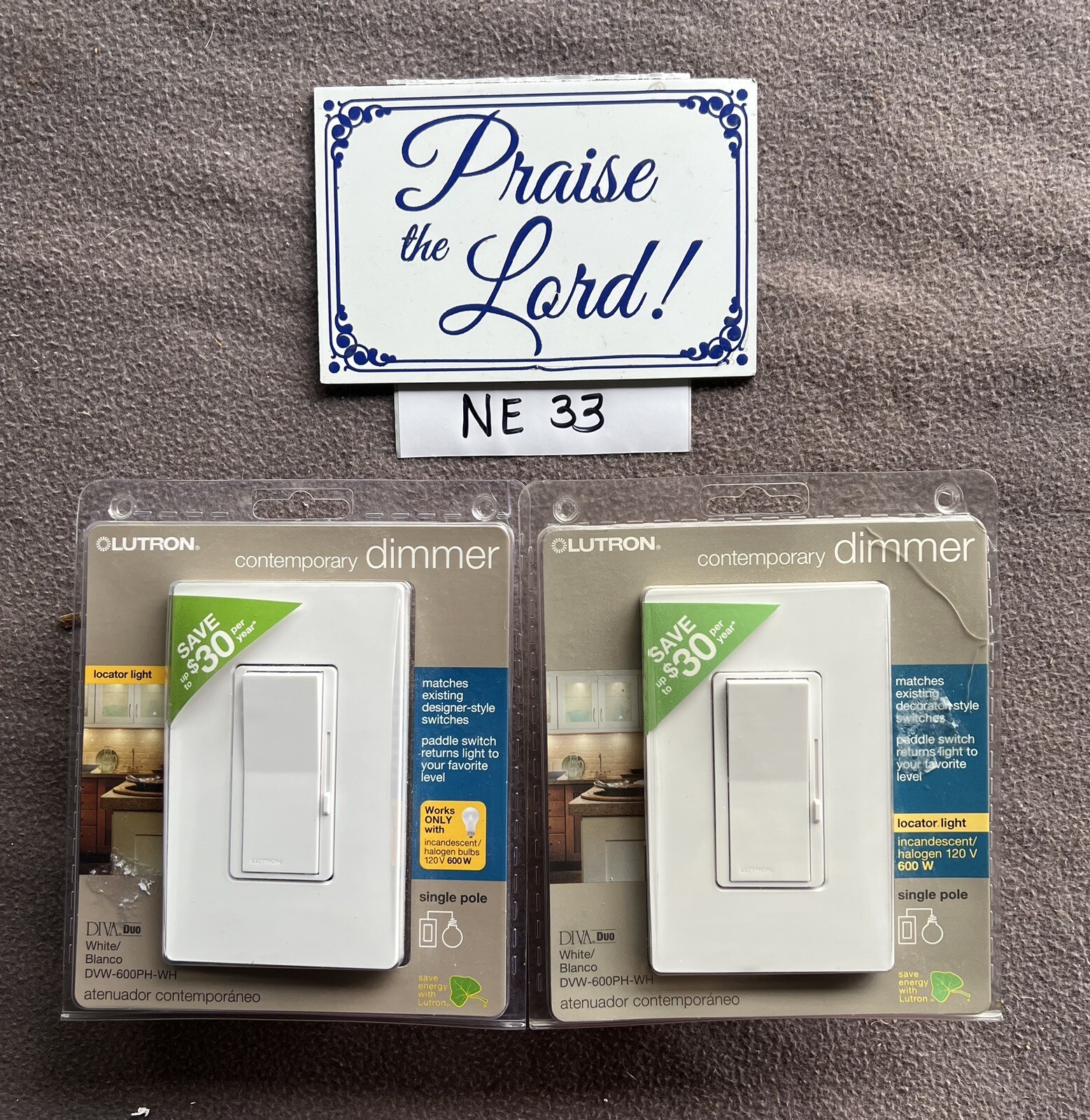 2- Lutron Contemporary Dimmer Switch DVW-600PH-WH 600W Dimmer White | eBay