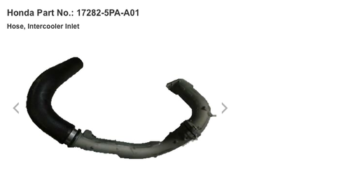 BNIB OEM 17-21 Honda CRV CR-V Engine Intercooler Inlet Flow Hose 17282 ...