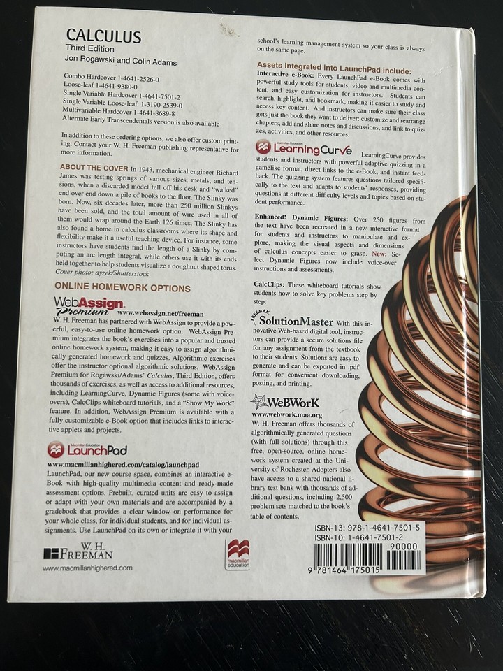 Calculus Early Transcendentals Single Variable by Jon Rogawski (2014 ...