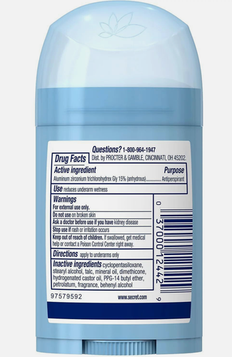 3 Pack Secret Original Solid Antiperspirant Deodorant, Powder Fresh, 1. ...