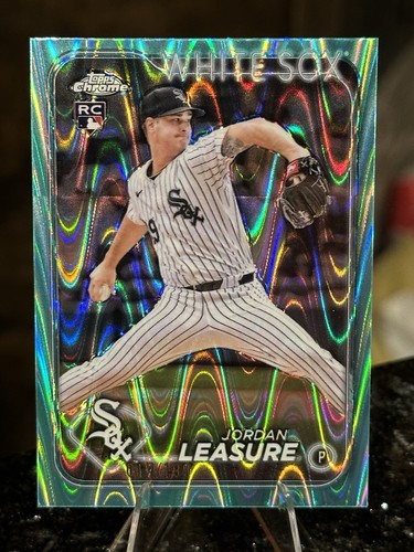 2024 Topps Chrome Update JORDAN LEASURE RC #/199 AQUA RAYWAVE Refractor ...