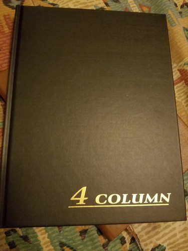 Adams Account Book 4 Column Black Cover 80 Pages 7 X 9 1/4 Abfarb8004m ...