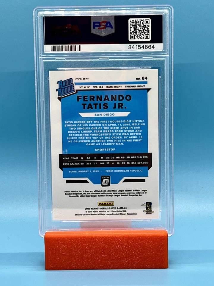 2019 Fernando Tatis Jr Donruss Optic Pink Rated Rookie PSA 9 | eBay
