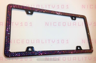 2 Rows Volcano License Plate Frame Holder Made w/ Swarovski Crystals | eBay