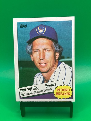 1985 Topps Don Sutton Baseball Card #10 Record Breaker | eBay