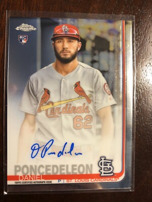 2019 Topps Chrome Autograph Daniel Poncedeleon RC Auto Ponce De Leon | eBay