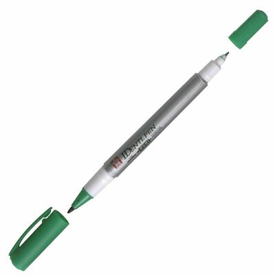 Sakura Identi-pen Double Tip Permanent Marker, Fine/Ex Fine, Green ...