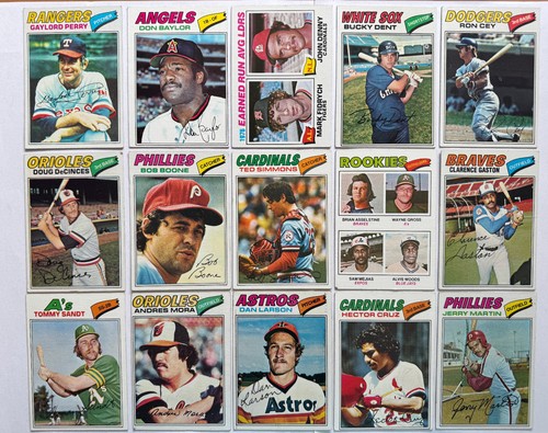 1977 Topps Baseball 50 Card Lot (VG-VGEX w/HOFer, minor stars, rookies ...