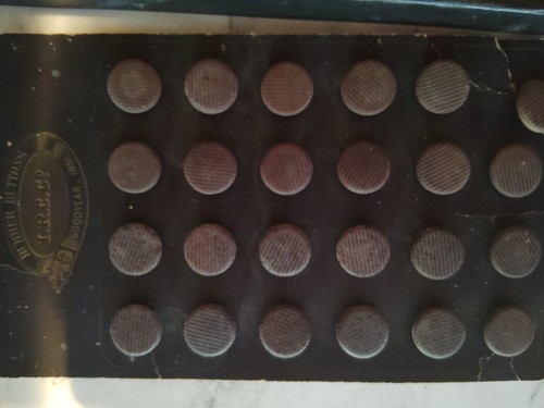 Antique 1851 GOODYEAR I.R.C. Co. Rubber Buttons 24- In Glass Case ...