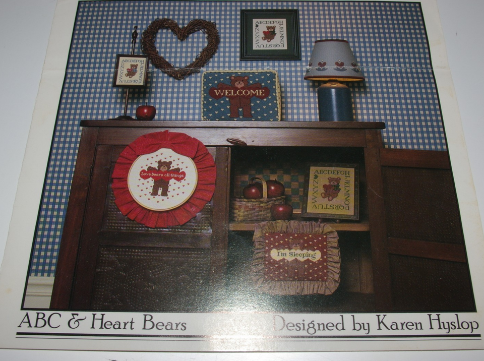 Cricket Collection ABC & HEART BEARS Cross Stitch Chart | eBay