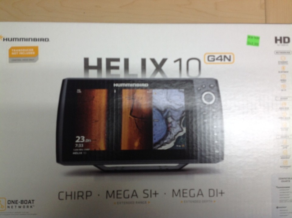 Humminbird Helix 10 Chirp Mega Si+ Gps G4N, No Transducer 411420-1CHO ...