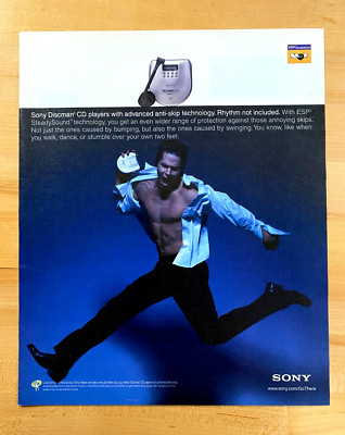 1998 Vintage Print Ad Sony Discman CD Player 10"x12" | eBay
