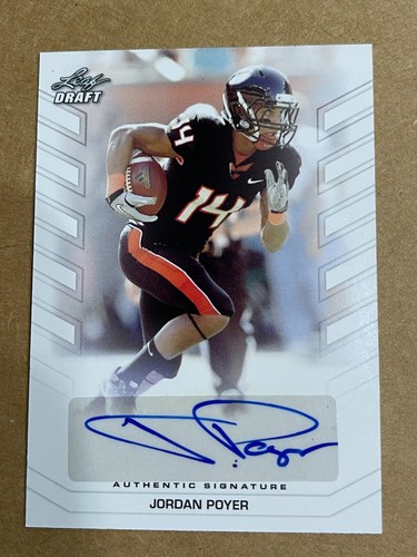2013 Leaf Draft - Autographs Jordan Poyer #BA-JP1 (AU, RC) for sale ...