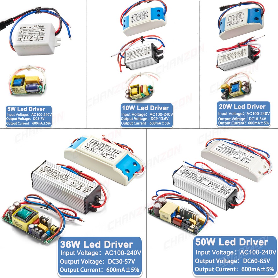 Led Driver 600Ma 6W 10W 20W 36W 50W Constant Current Power Supply ...