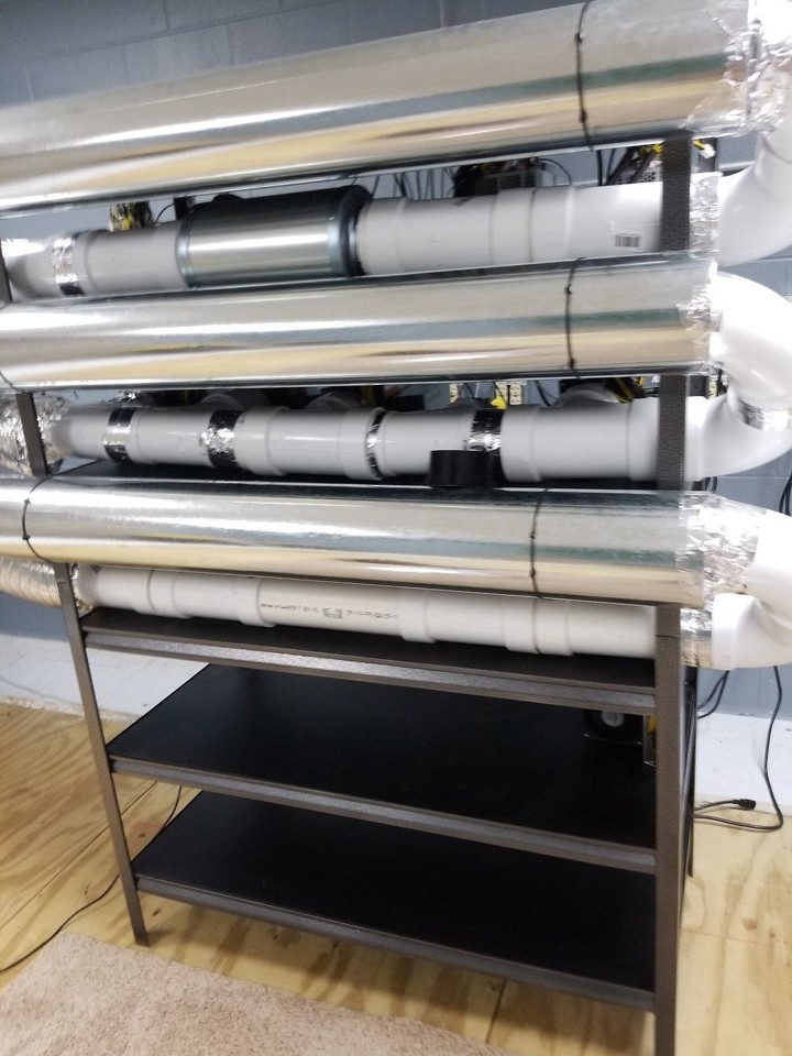 Antminer S9 silencer shroud 5” Shroud Cooling 120mm Fan duct Muffler ...