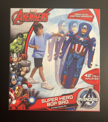 Marvel Avengers Captain America 42” Super Hero Bop Bag (Great kids Gift ...