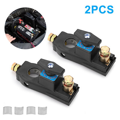2PCS Universal 12V/24V Battery Disconnect Isolator Cut Off Switch for ...