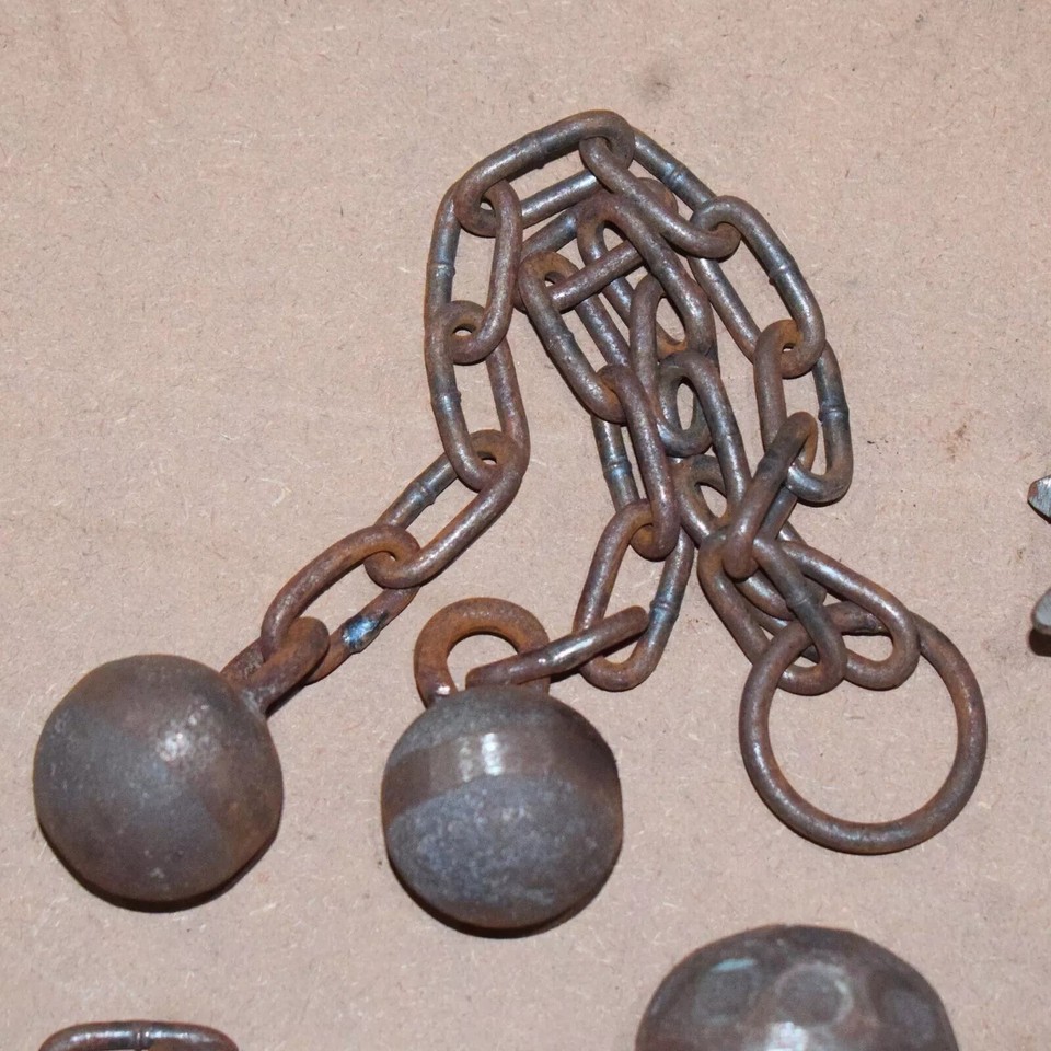 Vintage Medieval Decorative single & double ball Flail Mace with Chain ...