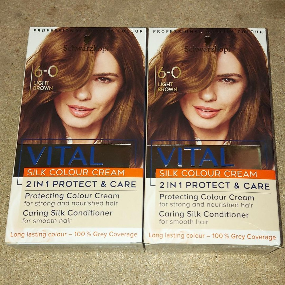 Vital Colors Schwarzkopf Cream Vital Colour Hair Dye 3-0 4-07 5-69 6-0 ...