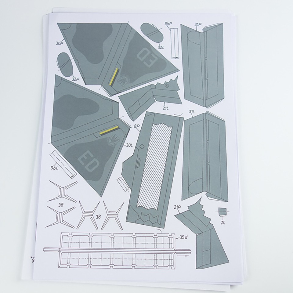 DIY 1/33 F22 Fighter Paper Model Military Puzzle Kit Paper Aircraft ...